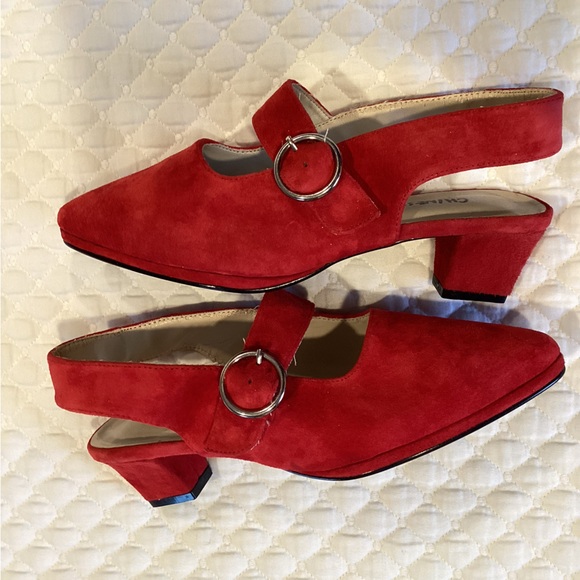 Chinese Laundry | Shoes | Vintage Chinese Laundry Pointed Toe Red Suede ...